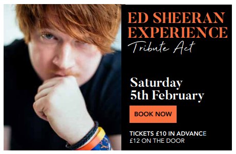 Ed Sheeran Experience - Tribute | Coppid Beech Hotel