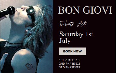 BON GIOVI - Bon Jovi Tribute | Coppid Beech Hotel