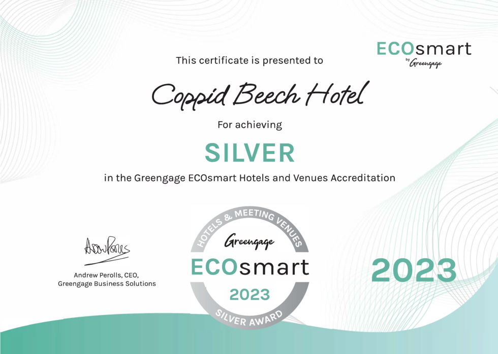 ECOSMART 2025 ACCREDITATION | Coppid Beech Hotel